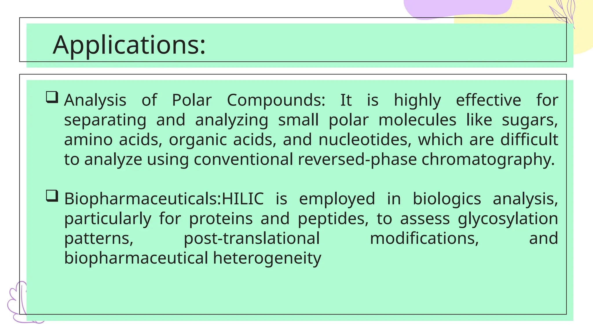 Hydrophilic Interaction Liquid Chromatography (HILIC) | PPTX
