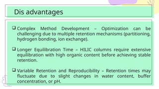 Hydrophilic Interaction Liquid Chromatography (HILIC) | PPTX