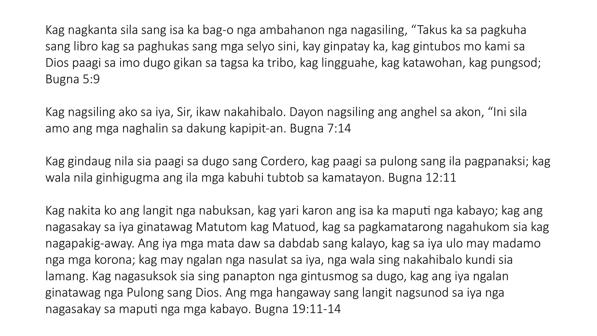 Hiligaynon Ilonggo - The Precious Blood of Jesus Christ - Ang Bilidhon ...