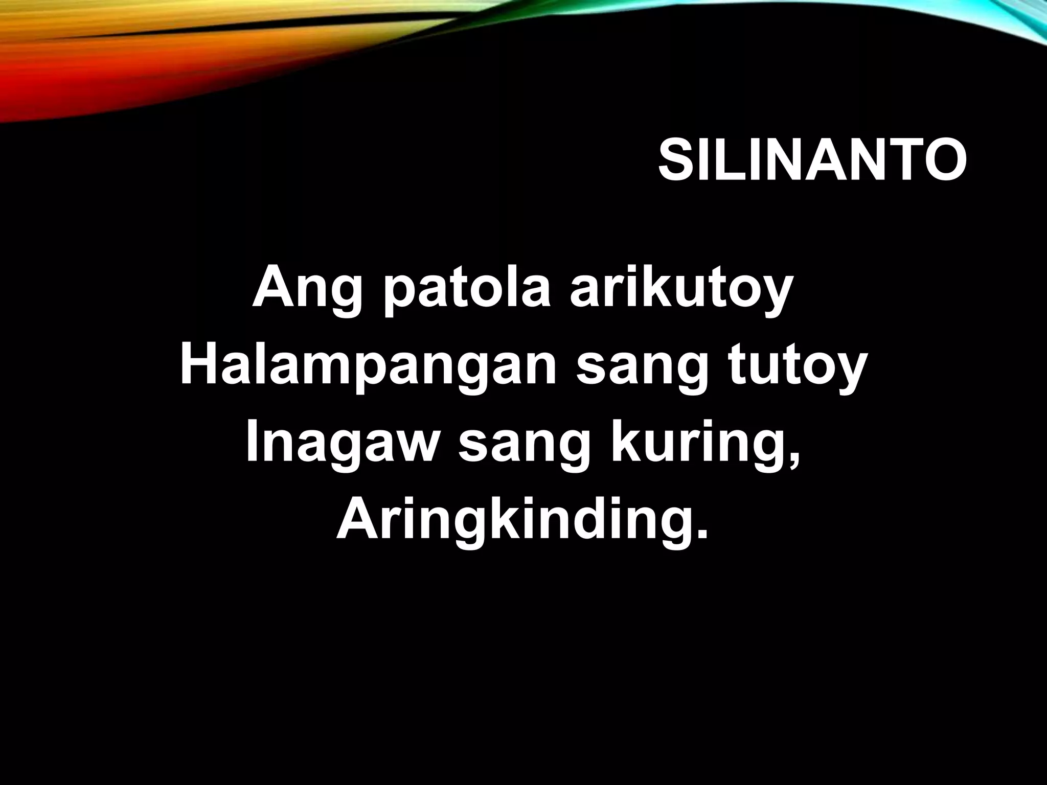 Hiligaynon literature (2) | PPTX
