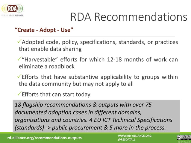 Hilary Hanahoe - The Research Data Alliance in a nutshell | PPTX