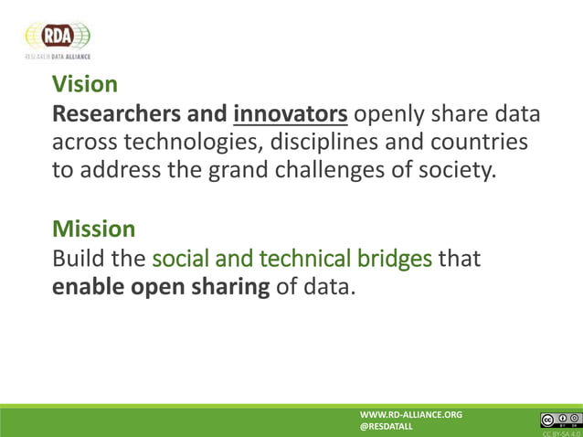 Hilary Hanahoe - The Research Data Alliance in a nutshell | PPTX