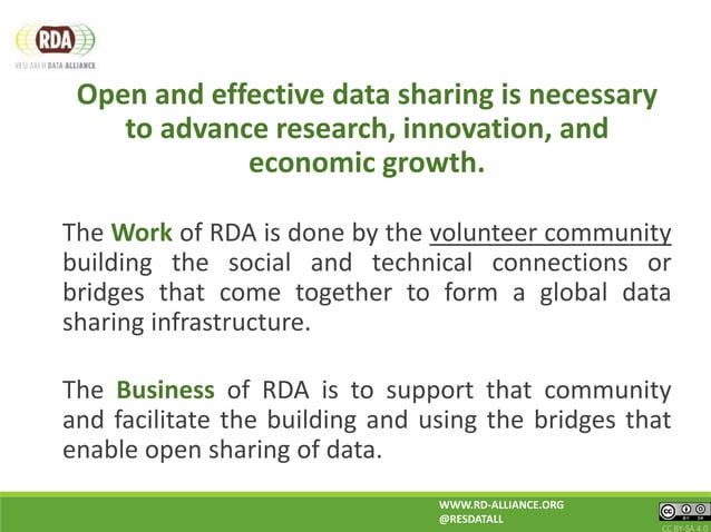 Hilary Hanahoe - The Research Data Alliance in a nutshell | PPTX