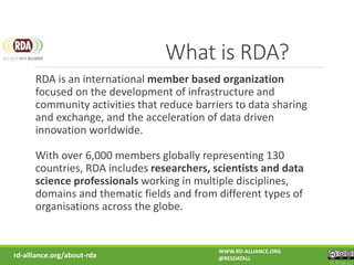 Hilary Hanahoe - The Research Data Alliance in a nutshell | PPTX
