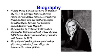 Hillary clinton presentation period 1 | PPT