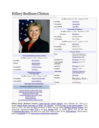 Hilary R Clinton | DOCX