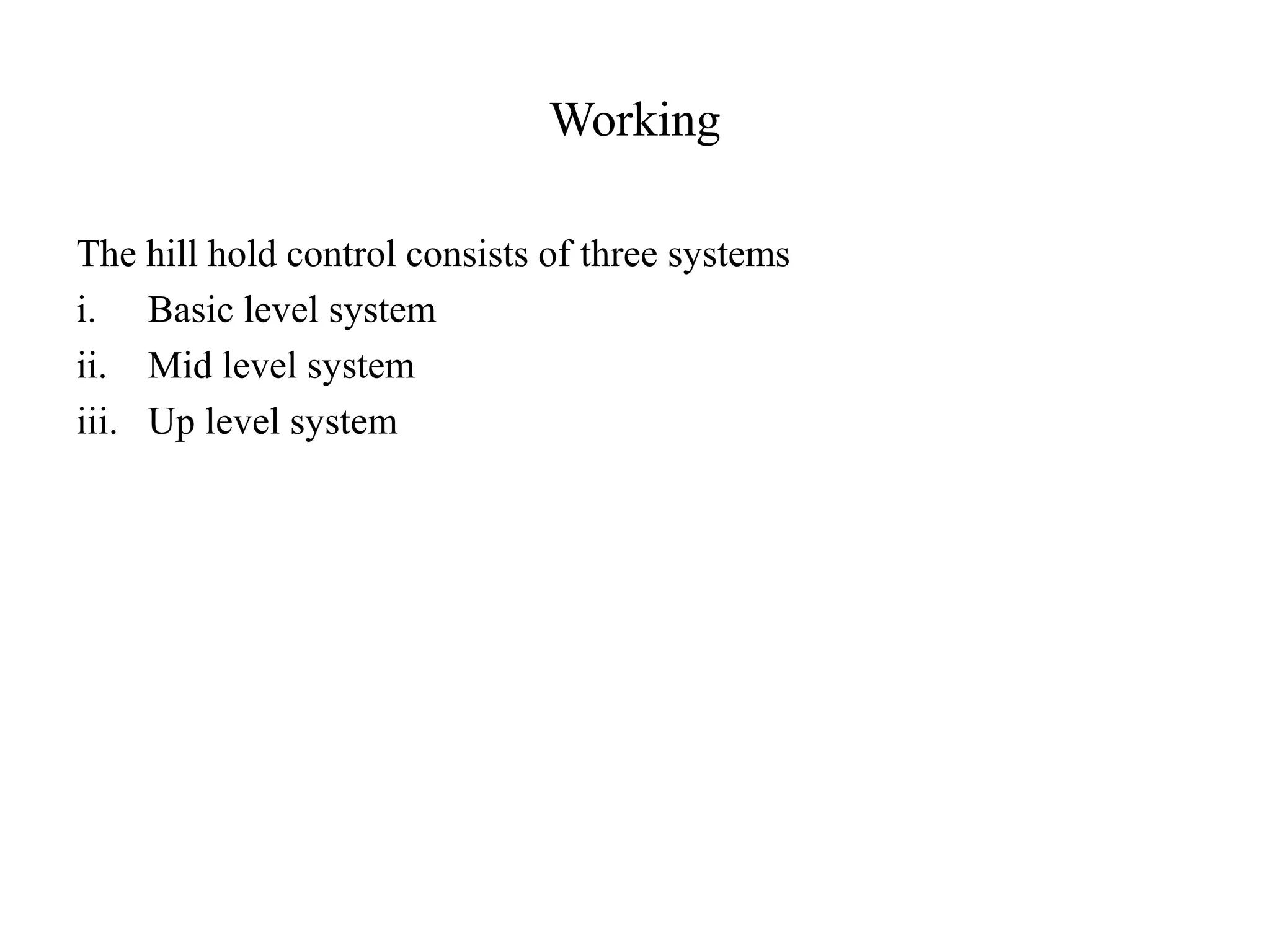 Hill Assist Control Seminar | PPTX