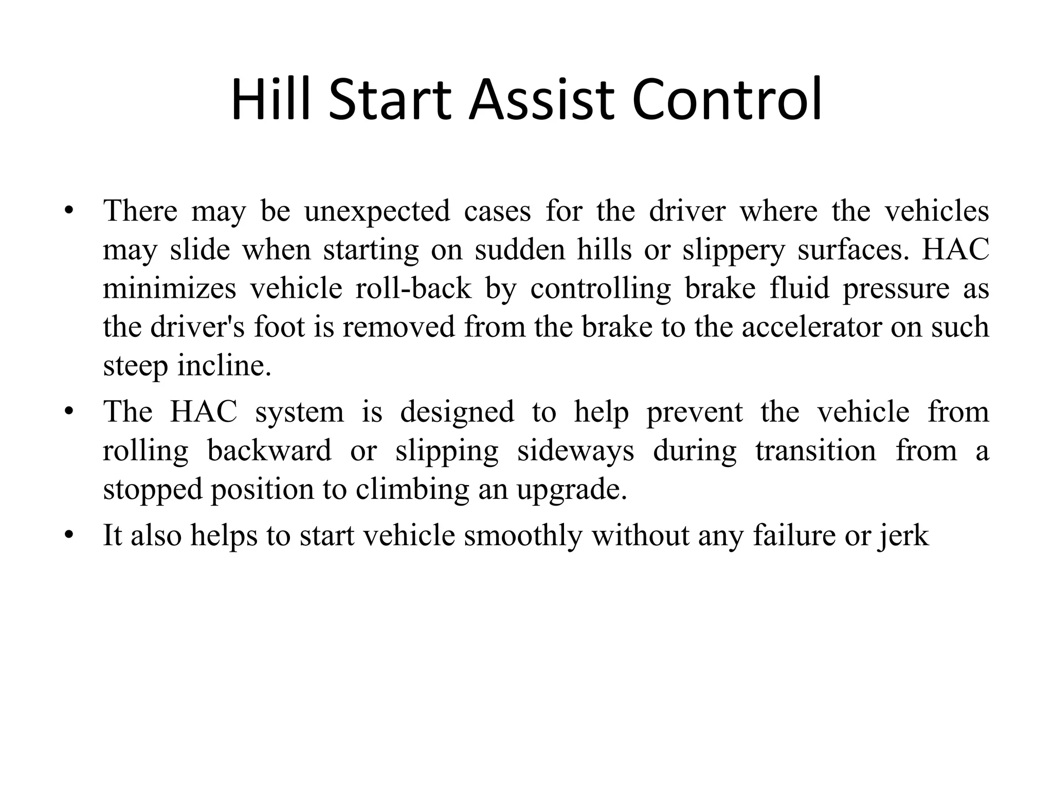 Hill Assist Control Seminar | PPTX