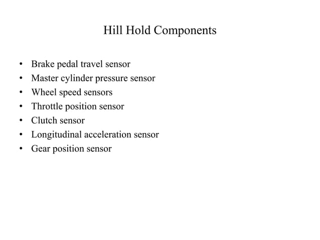 Hill Assist Control Seminar | PPTX