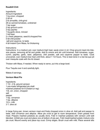 Hillbilly hanks roadkill recipes | PDF