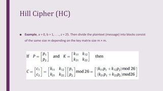 Hillcipher and eliptic curve | PPT