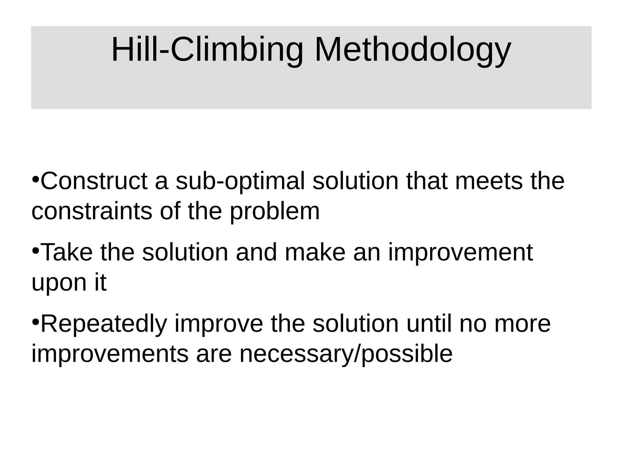 Hillclimbing search algorthim #introduction | ODP