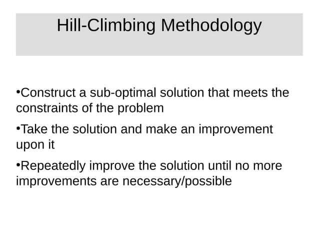 Hillclimbing search algorthim #introduction | ODP | Search | Internet