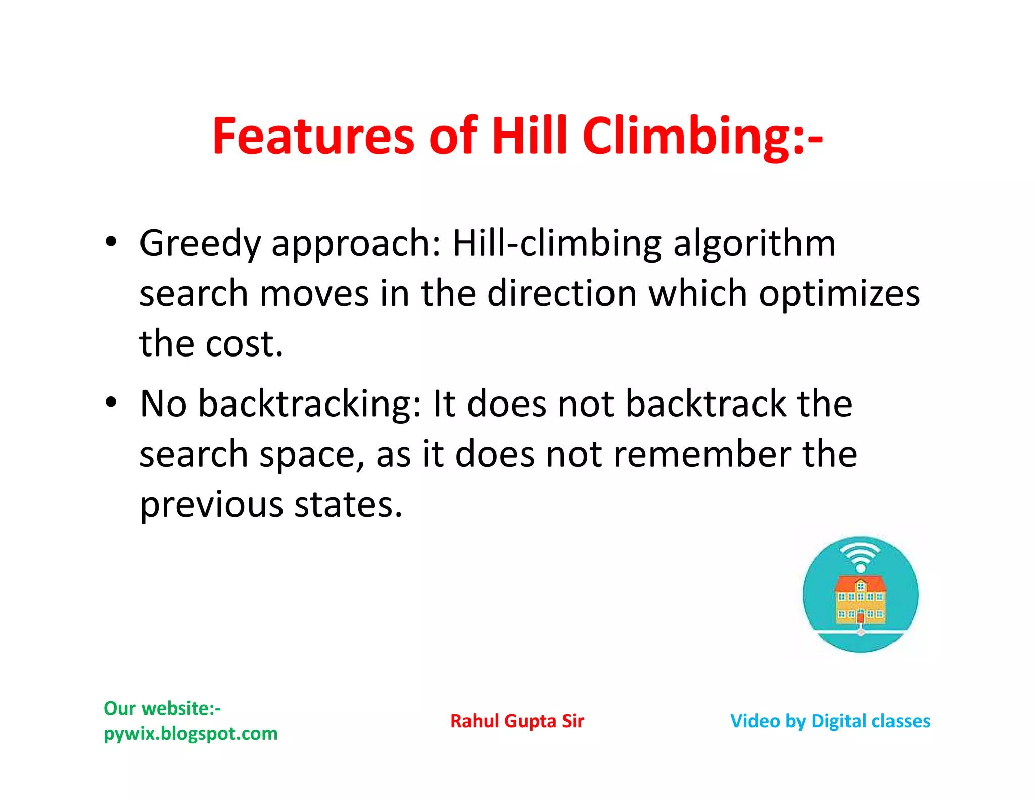 hill climbing algorithm in artificial intelligence | PDF