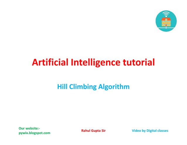 hill climbing algorithm in artificial intelligence | PDF