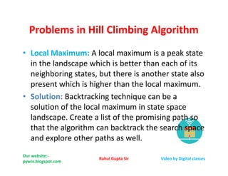 hill climbing algorithm in artificial intelligence | PDF