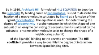 Hill equation and plot | PPTX