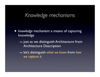 Knowledge mechanisms in IEEE 1471/ISO 42010 | PDF