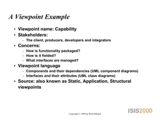 Using UML for architecture description | PPT