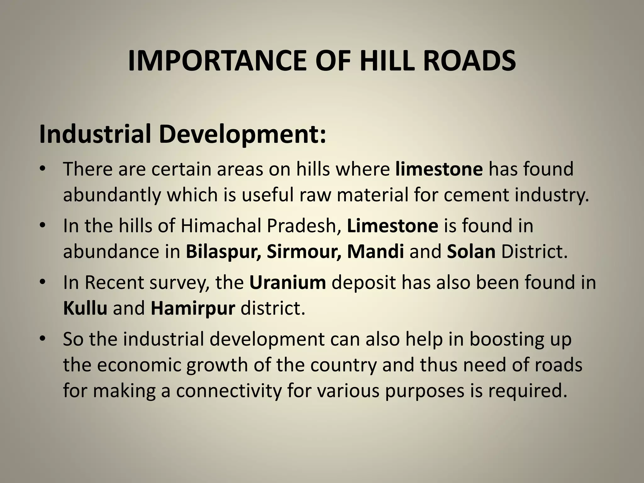Hill roads | PPTX