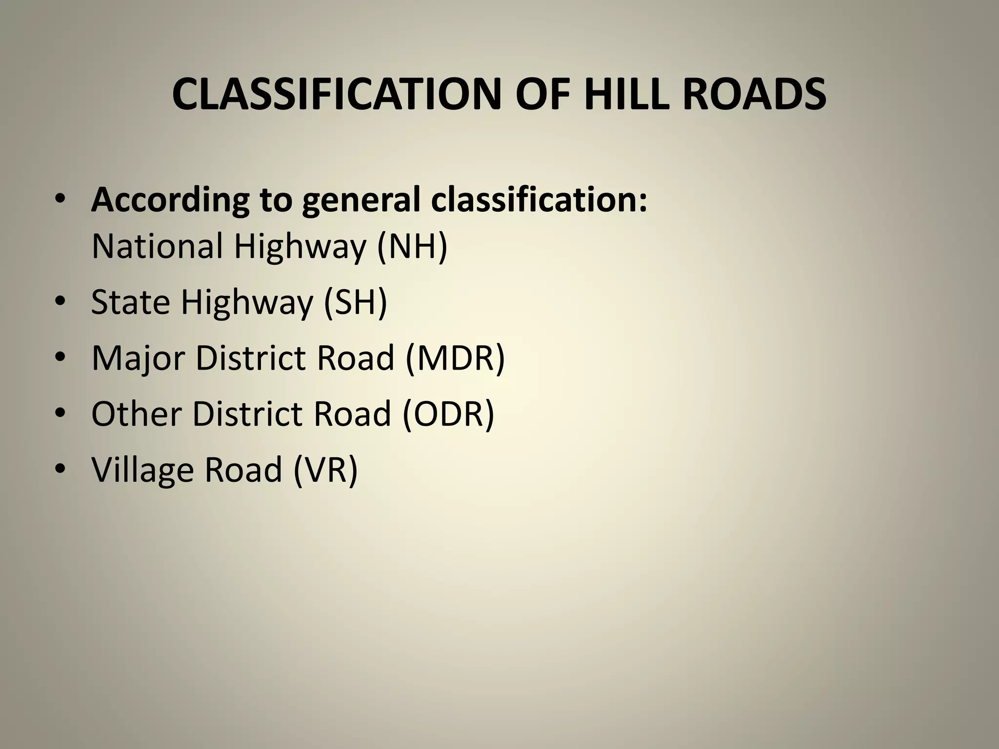 Hill roads | PPTX
