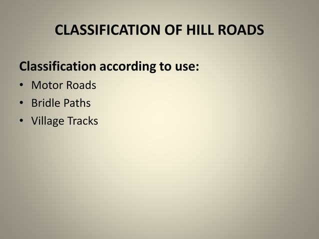 Hill roads | PPTX