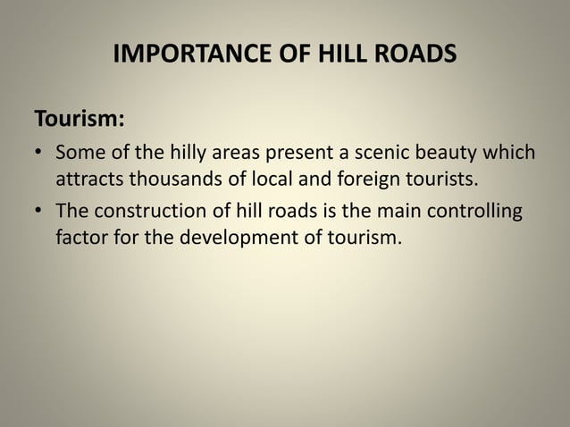 Hill roads | PPTX