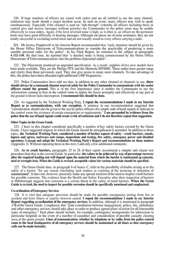 Hillsborough Taylor Report | PDF | Soccer | Sports