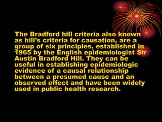 Hills criteria of causatio nhfuy | PPT