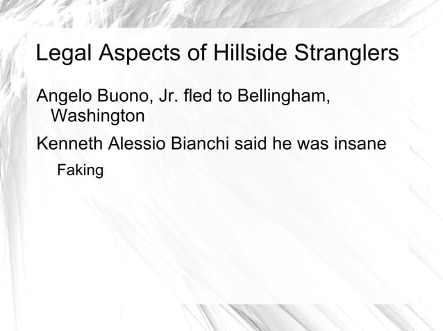 Hillside stranglers fs project | PPT