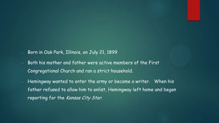 Hills like white elephants by ernest hemingway | PPTX