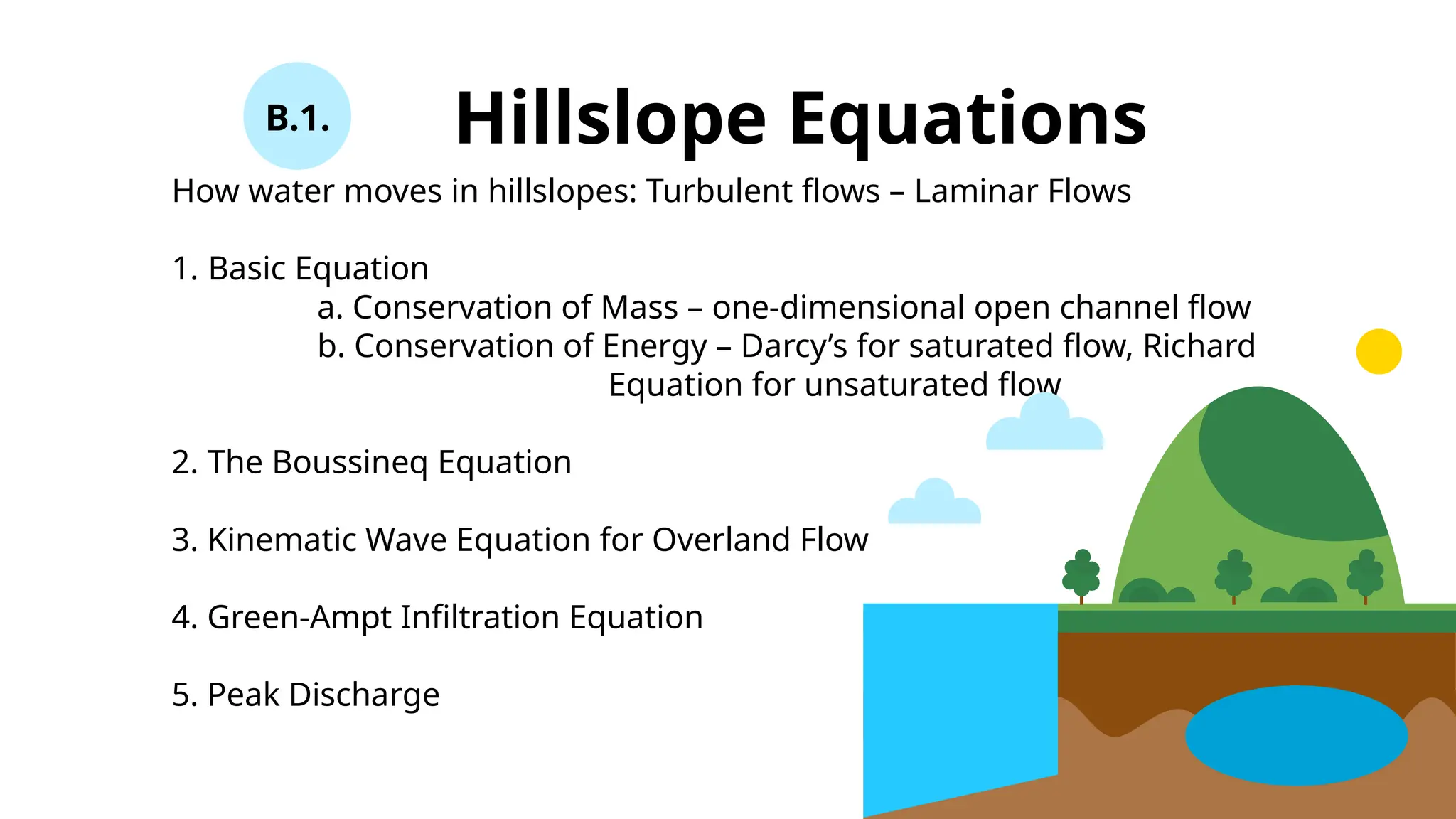 Hillslope Equation for surface hydrology | PPTX