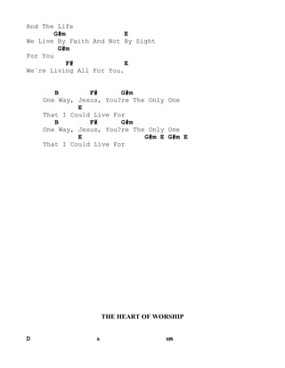 One Way Jesus Guitar Chords