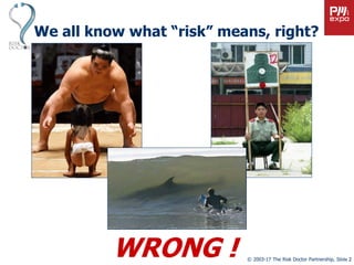 PMexpo17 - How to manage risks you didnt know you were taking - David ...