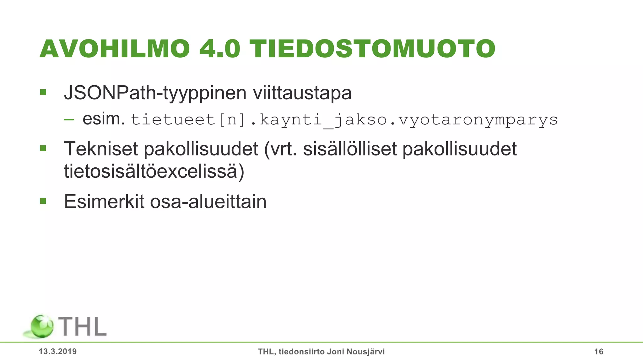 Hilmo tiedonkeruu, OSVA 270319 | PDF