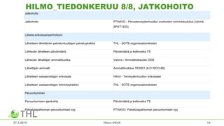 Hilmo tiedonkeruu, OSVA 270319 | PDF