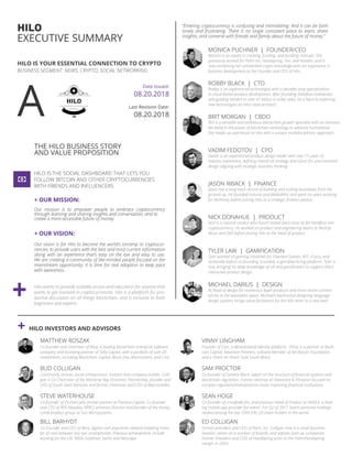 Hilo.io executive summary (two pager) | PDF