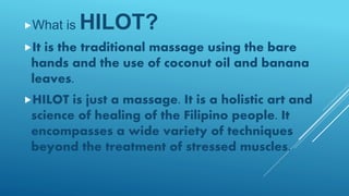 Hilot wellness massage JHS | PPTX