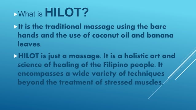 Hilot wellness massage JHS | PPTX