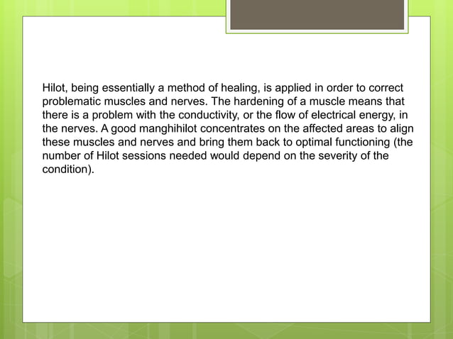 Hilot( Wellness Massage) NCII.pptx | Holistic Health | Alternative Medicine