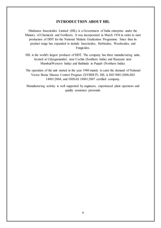 HIL Report on Refrigeration unit & Boilers | DOCX