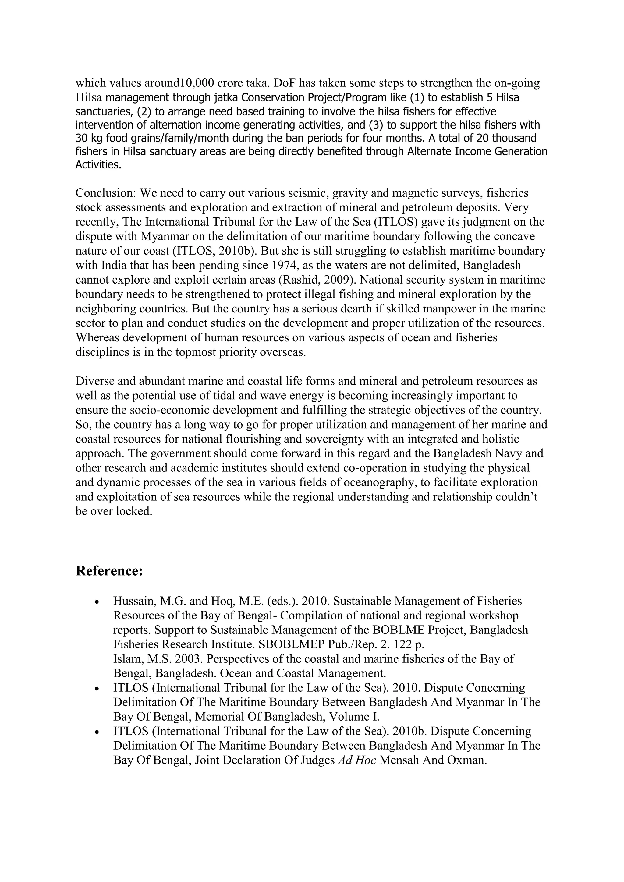 Hilsa fishery of Bay of Bengal | PDF