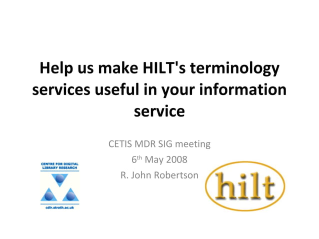 HILT at Mdr | PPT