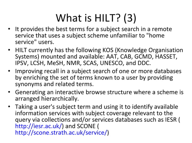 HILT at Mdr | PPT