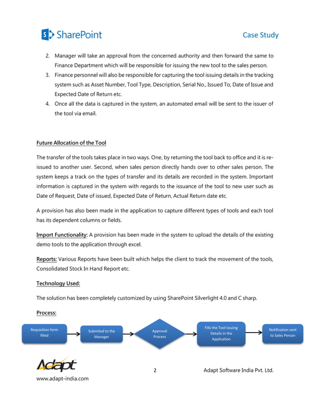 Adapt Utilized Microsoft SharePoint-Silverlight Technology | PDF ...
