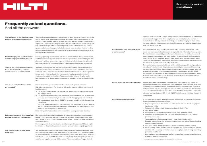 Hilti Health & Safety