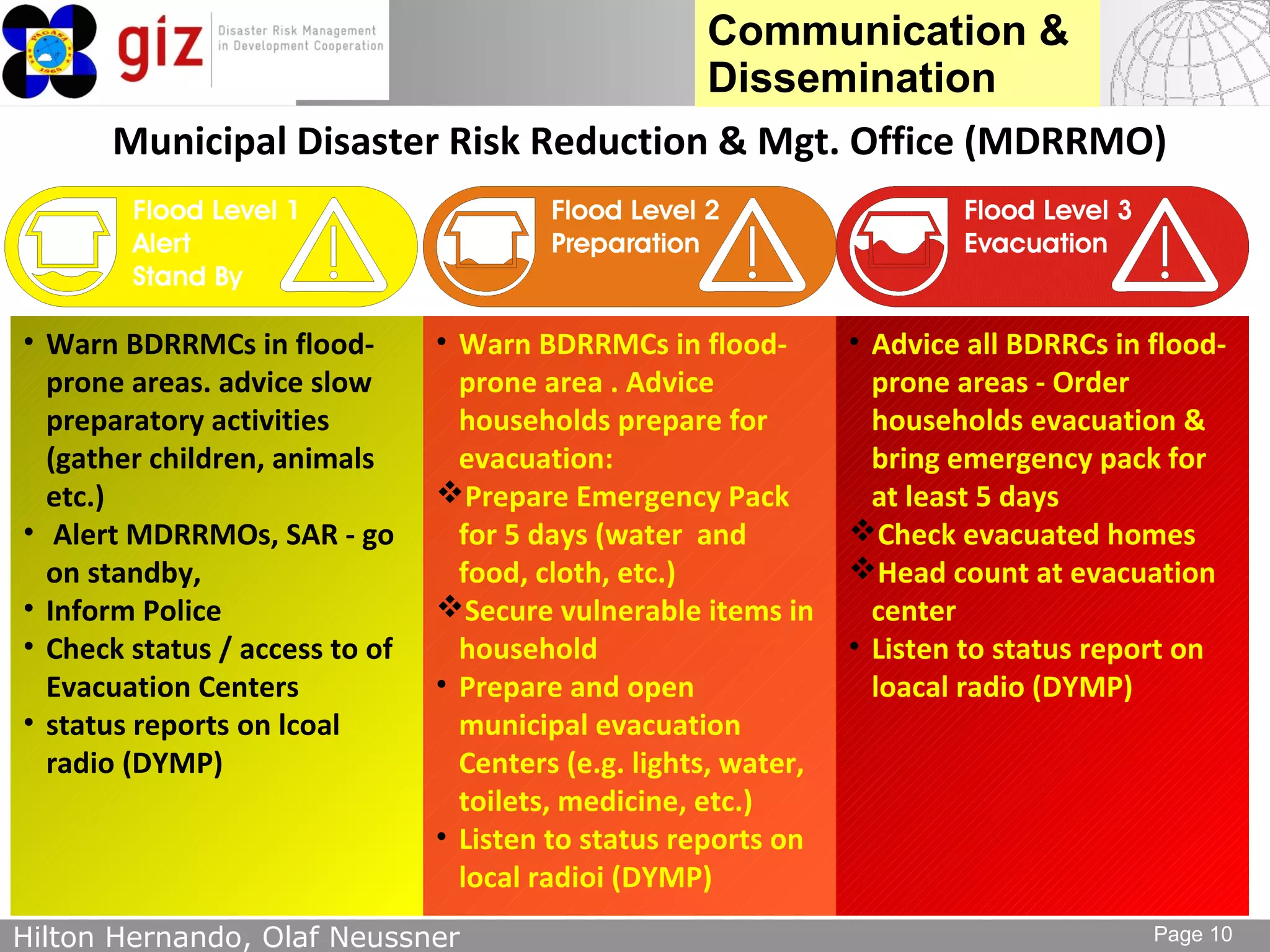 Low cost flood early warning systems based on linking local governments ...
