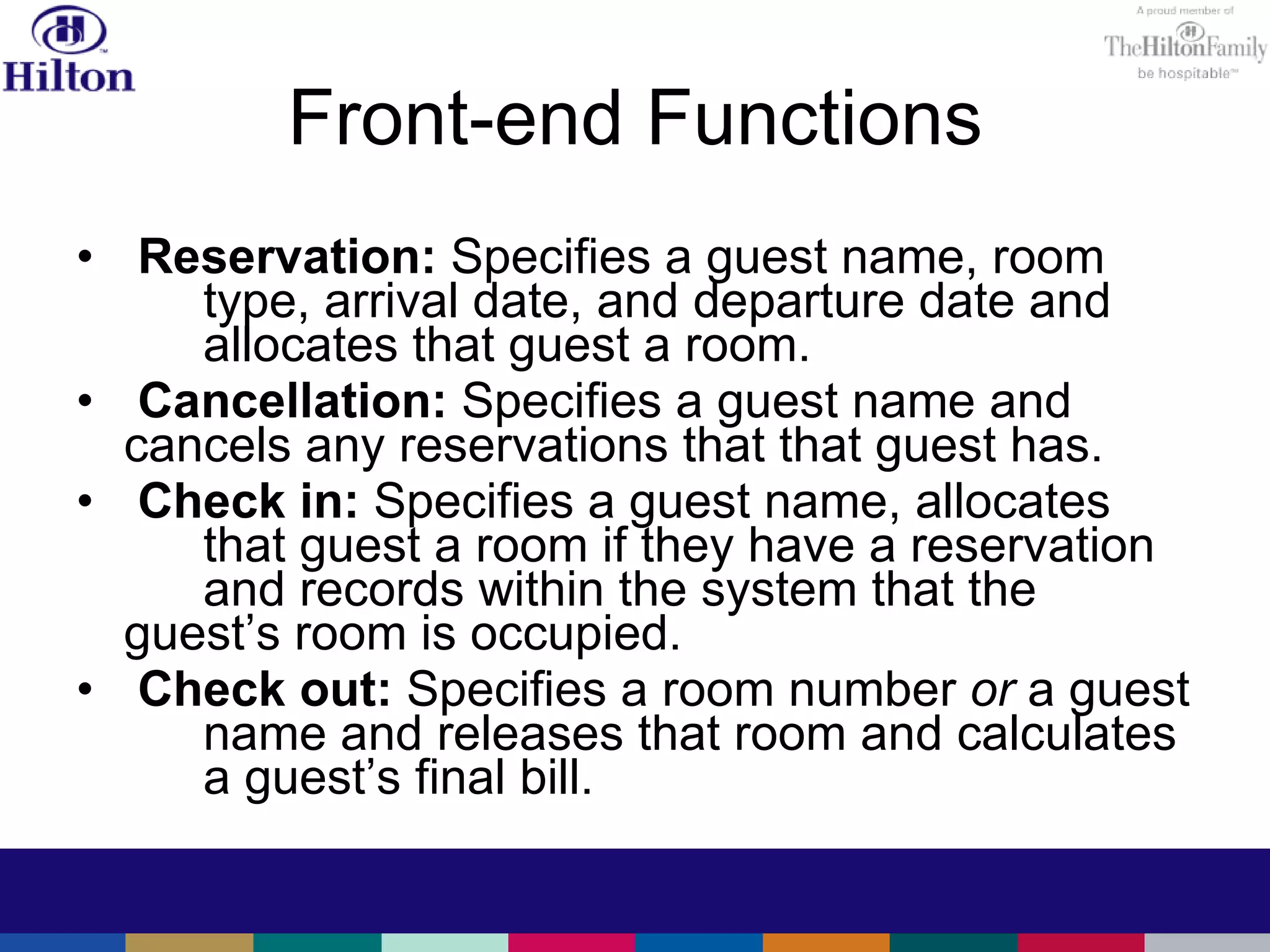 Hilton hotel reservation_system2 | PPT