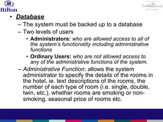 Hilton hotel reservation_system2 | PPT