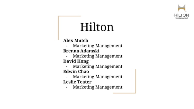 Hilton Strategic Management Presentation | PPTX